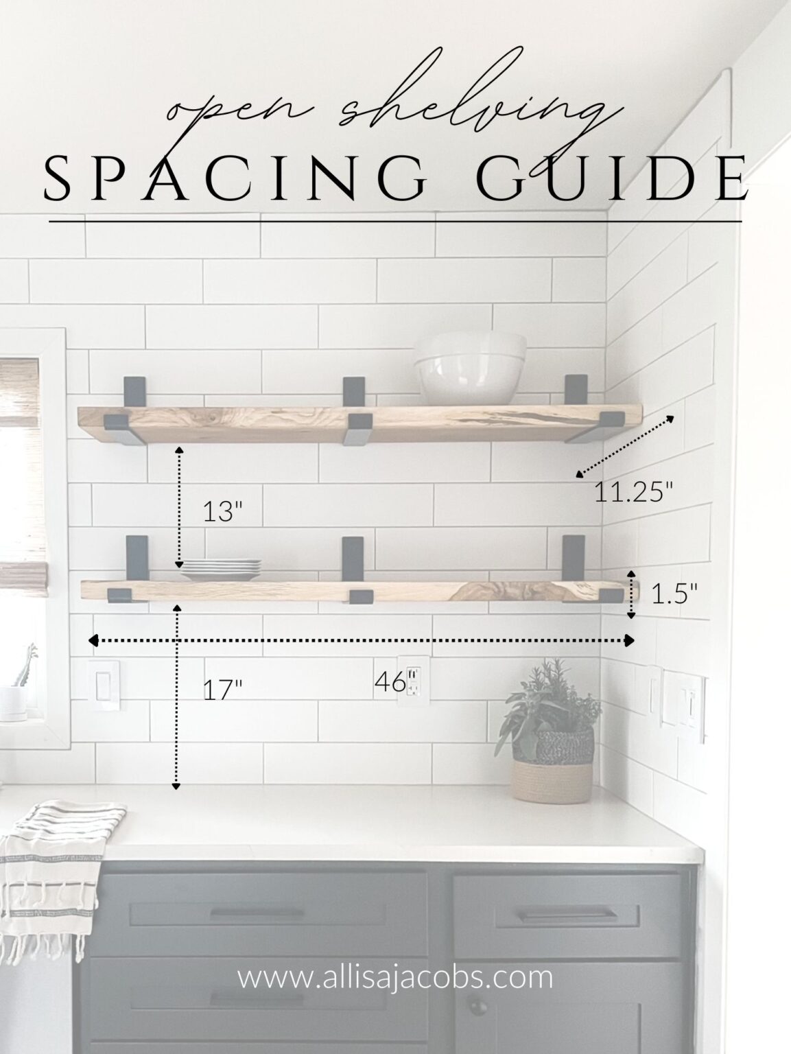Kitchen Shelving Spacing and Sizing