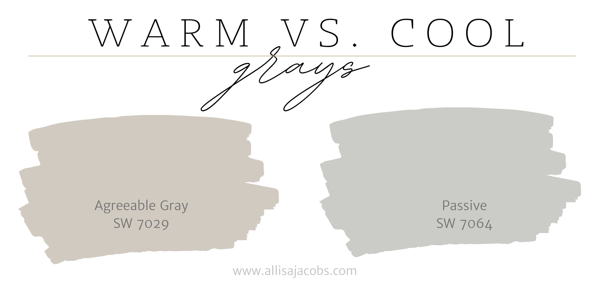 Warm Gray vs Cool Gray Paint Colors - Allisa Jacobs Home & Design