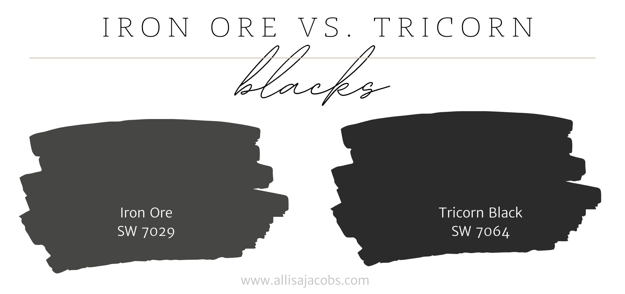 Iron Ore Vs Tricorn Black Paint